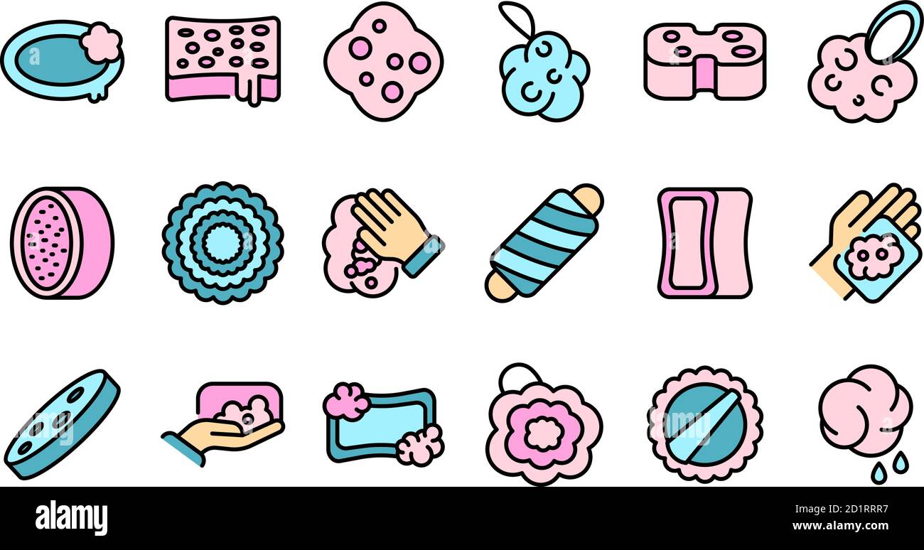 Washcloth icons set vector flat Stock Vector Image & Art - Alamy