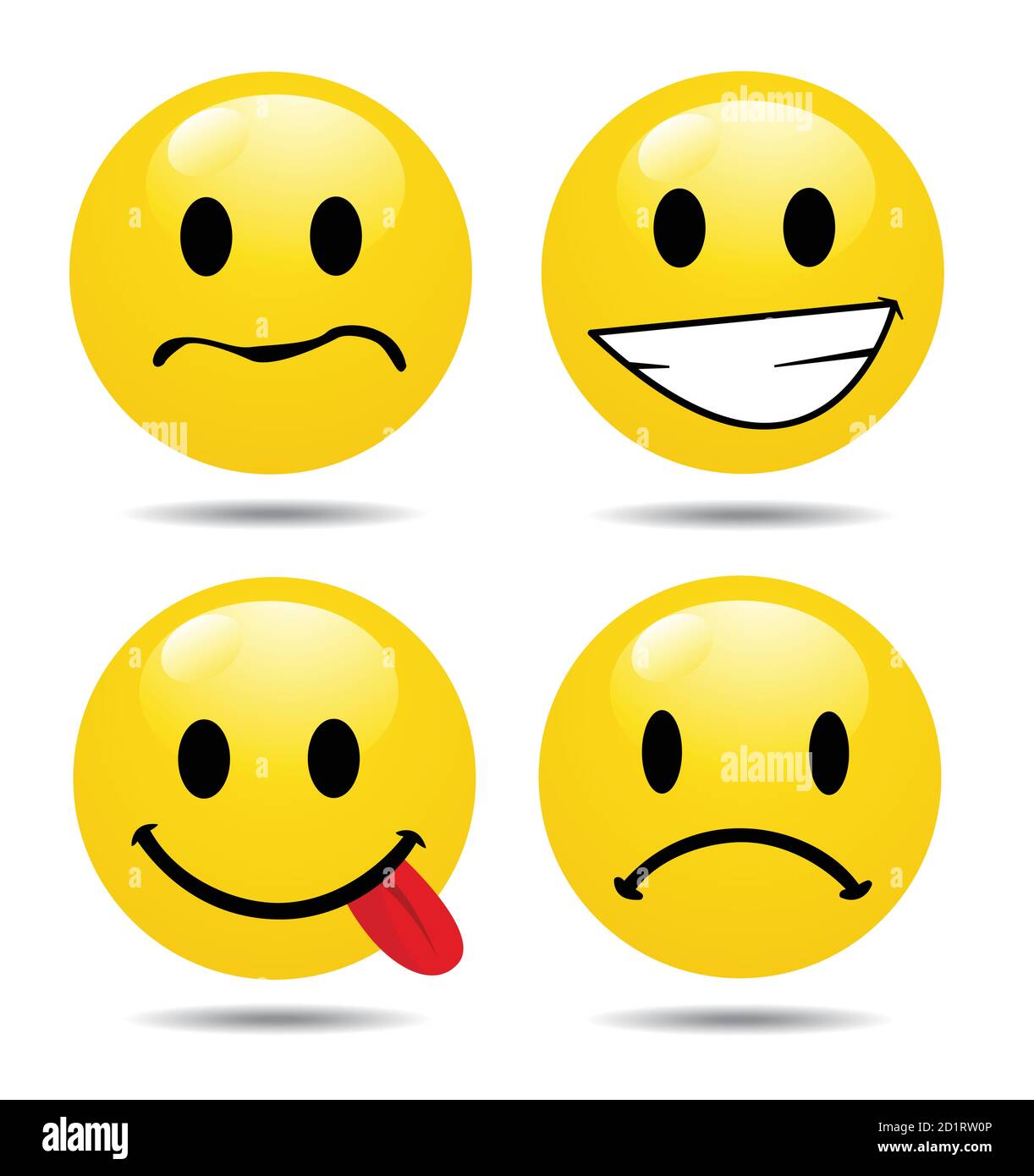 Set of characters of yellow emoticons Stock Vector Image & Art - Alamy