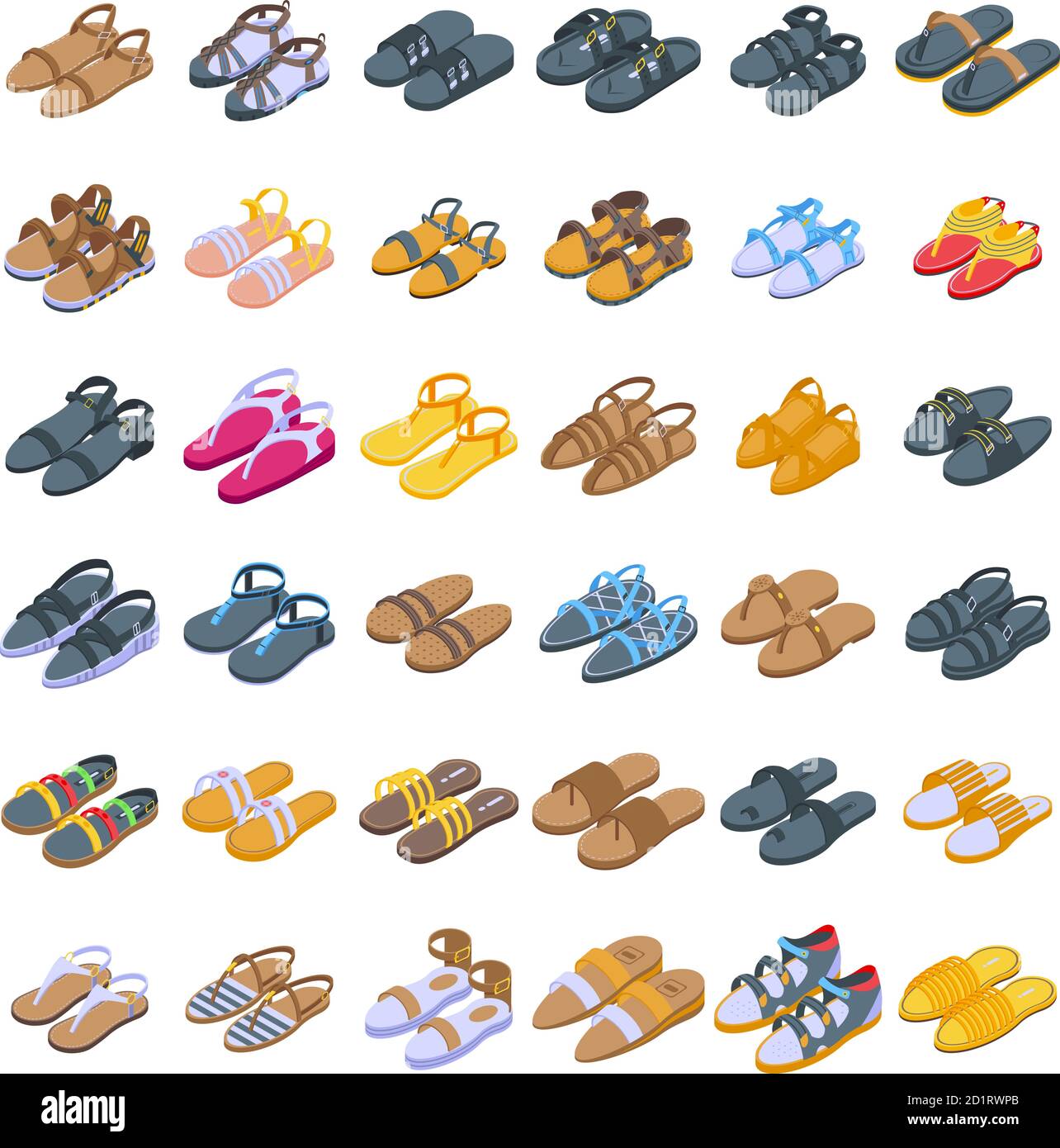 Woman feet sandals Stock Vector Images - Alamy