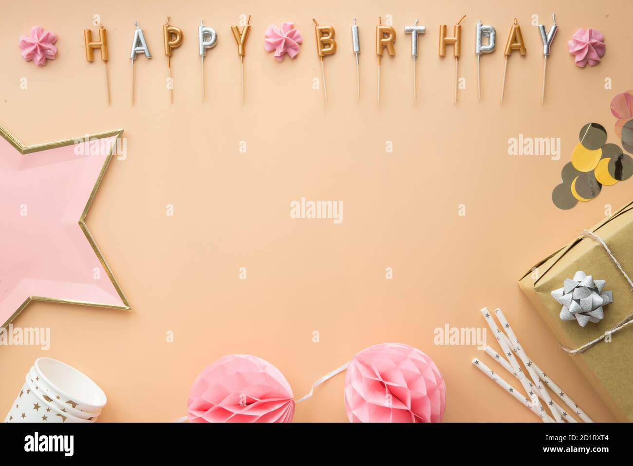party celebration happy birthday frame Stock Photo - Alamy