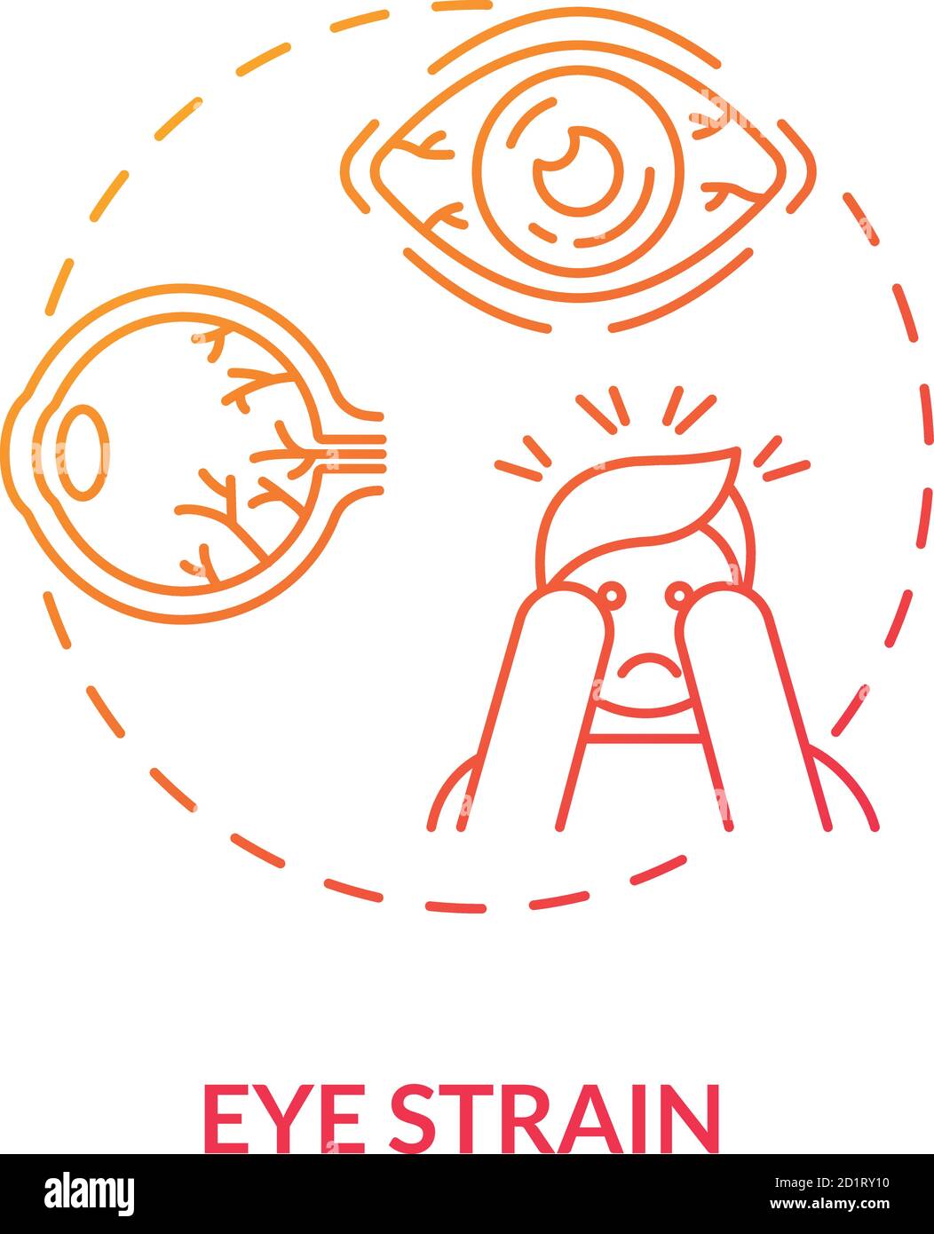 Eye strain concept icon Stock Vector Image & Art - Alamy