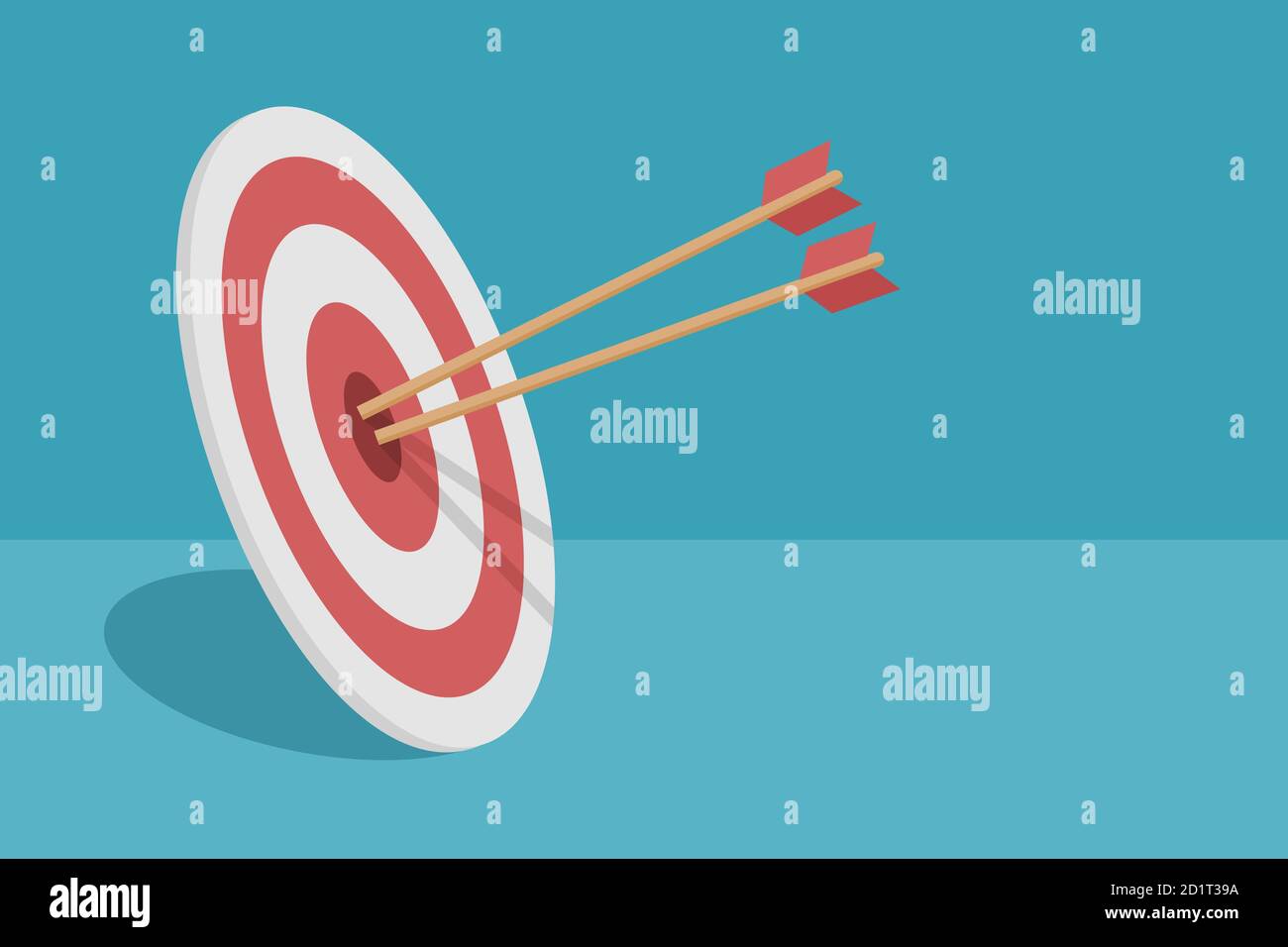 Target with arrows flat design Stock Vector Image & Art - Alamy