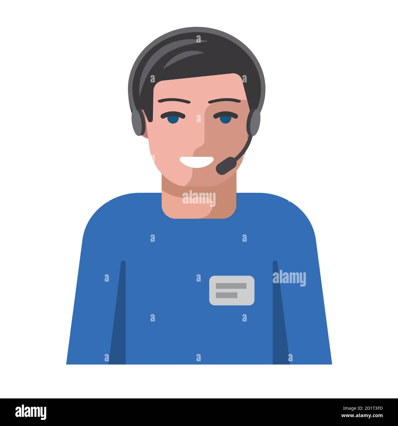 illustration of the service support boy operator icon Stock Vector ...