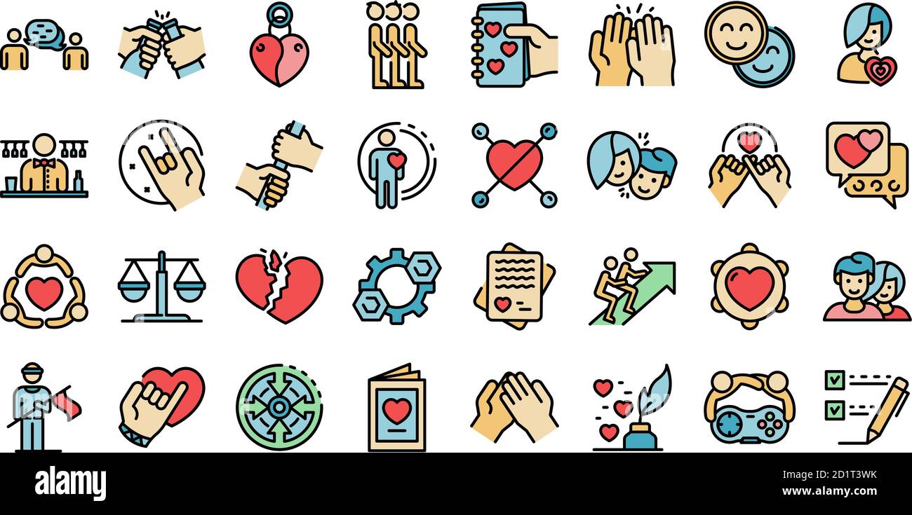 Trust icons set vector flat Stock Vector Image & Art - Alamy