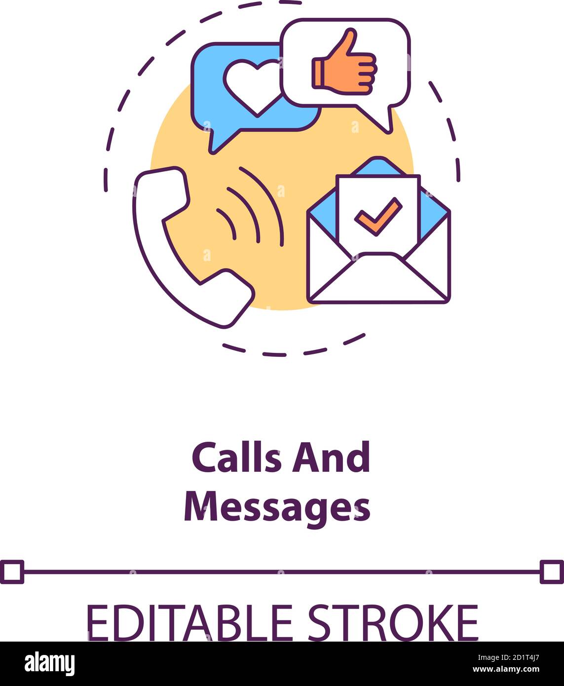 Calls and messages concept icon Stock Vector Image & Art - Alamy