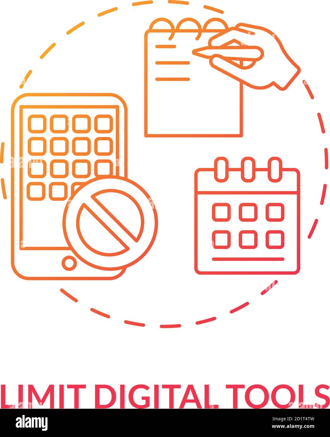 Limit digital tools concept icon Stock Vector Image & Art - Alamy