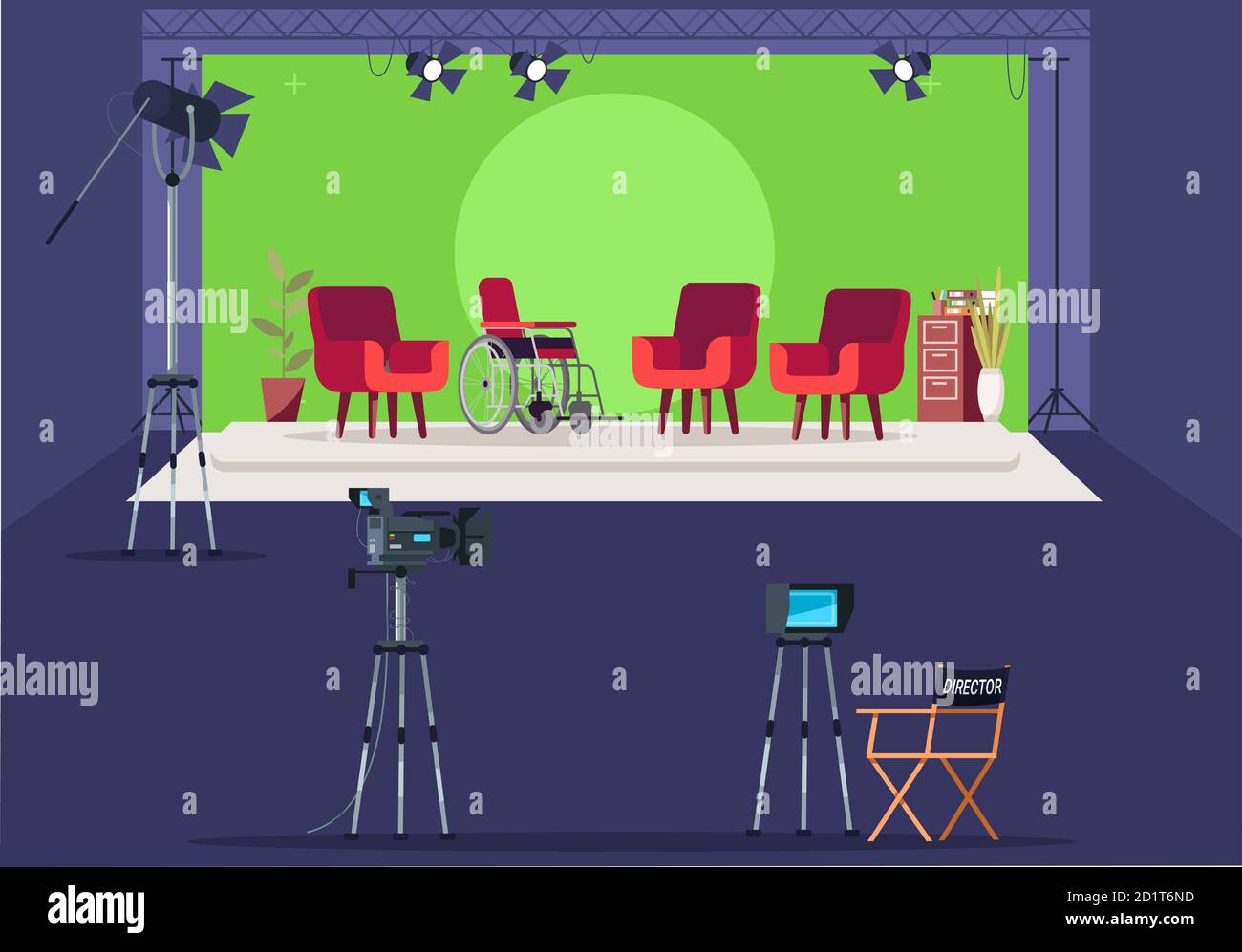 Interview set semi flat vector illustration Stock Vector Image & Art ...