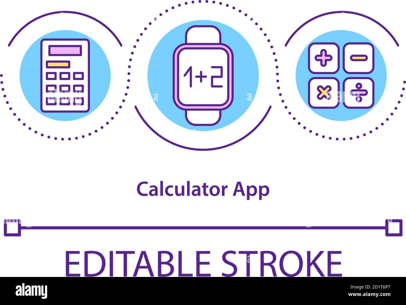 Calculator app concept icon Stock Vector Image & Art - Alamy