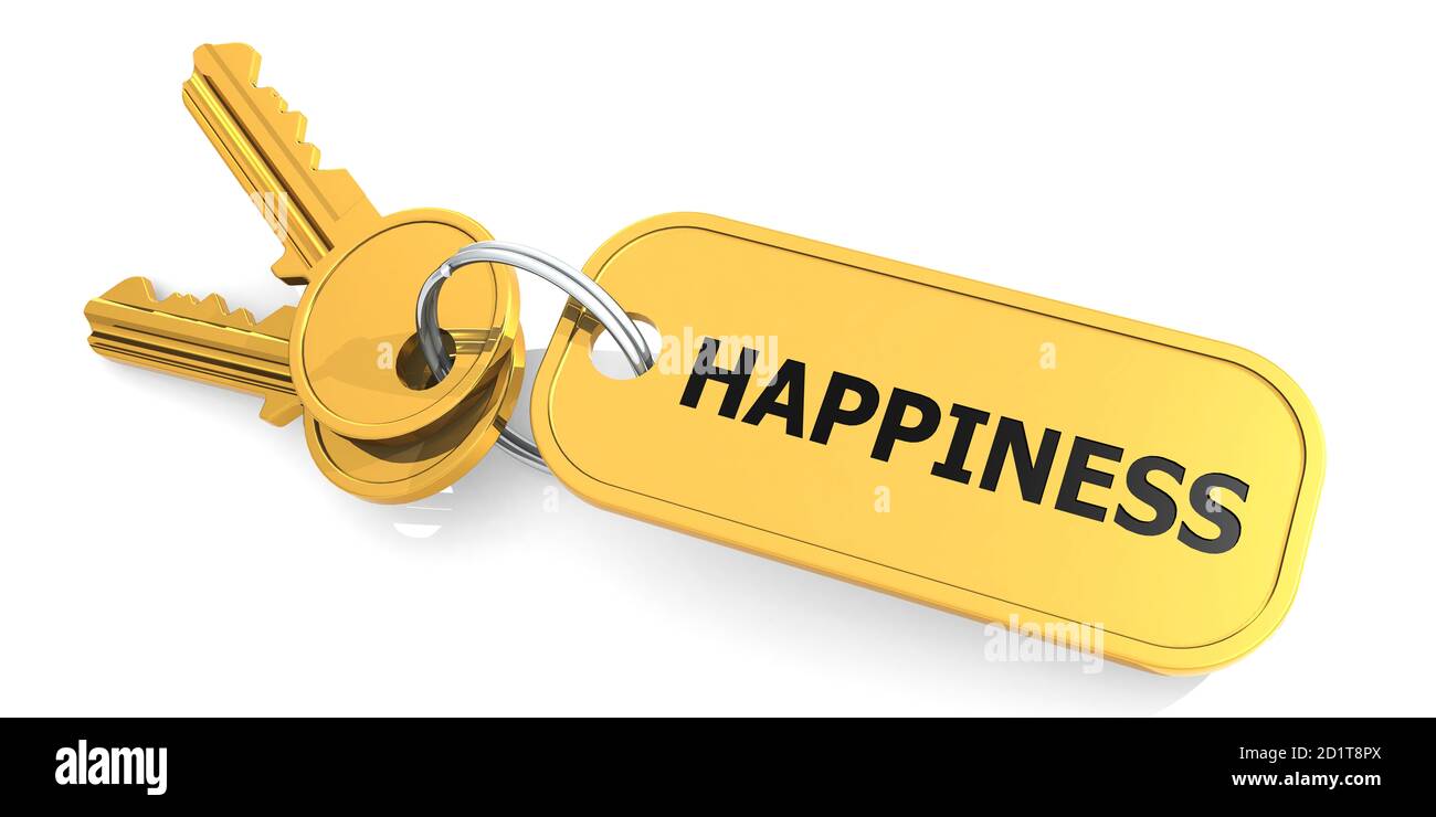 Happiness keys isolated with white background, 3D rendering Stock Photo ...