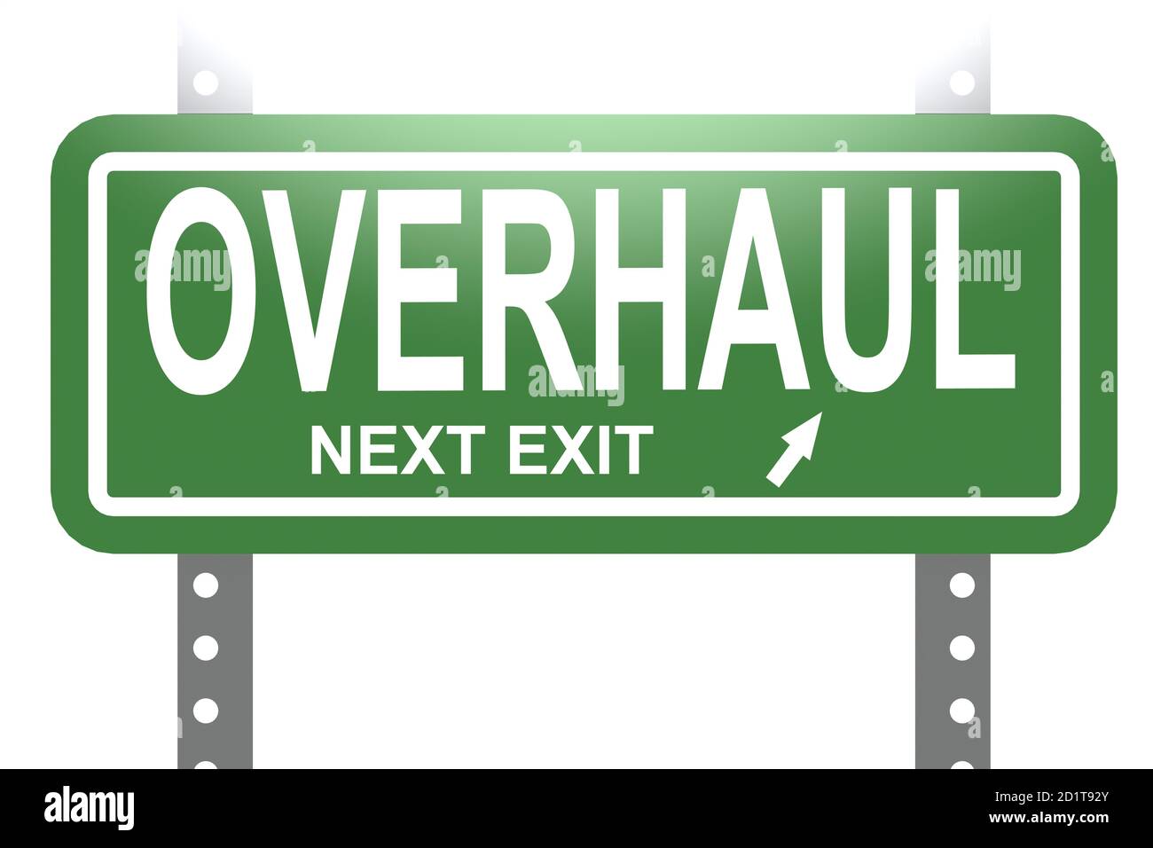 Overhaul word with green sign board isolated , 3D rendering Stock Photo ...
