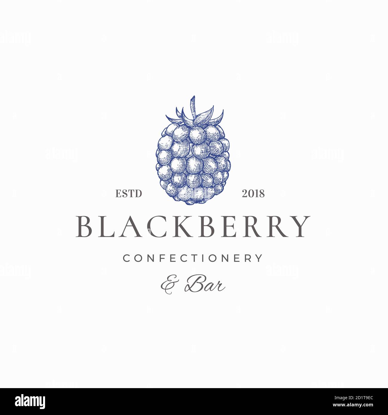 Blackberry Confectionary Abstract Vector Sign, Symbol or Logo Template ...