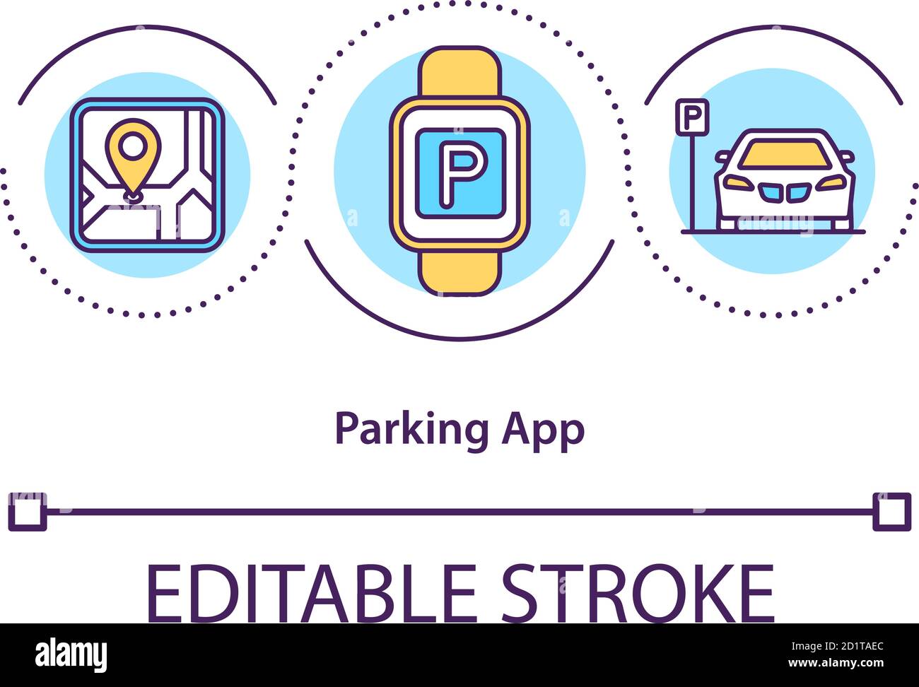 Parking app concept icon Stock Vector Image & Art - Alamy