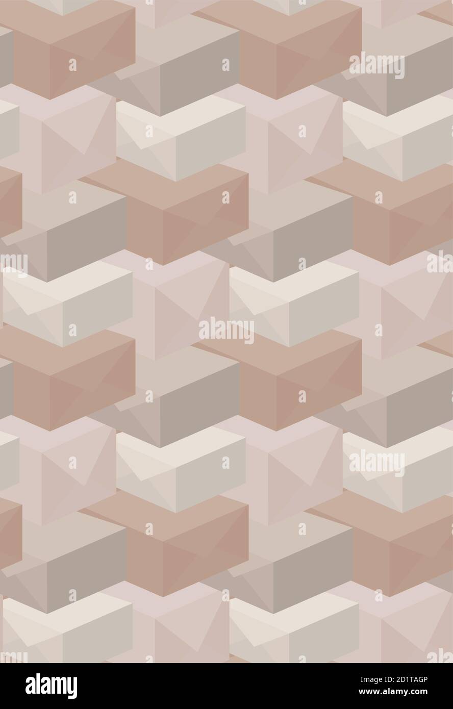 Seamless texture of postal parcels. Isometric flat blocks of package ...