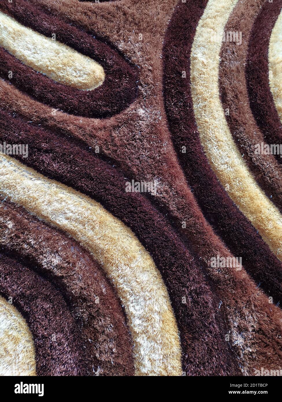Traditional fluffy carpet background with wavy patterns Stock Photo - Alamy