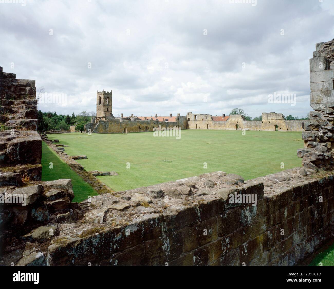 MOUNT GRACE PRIORY, North Yorkshire. The Great Cloister, looking South ...