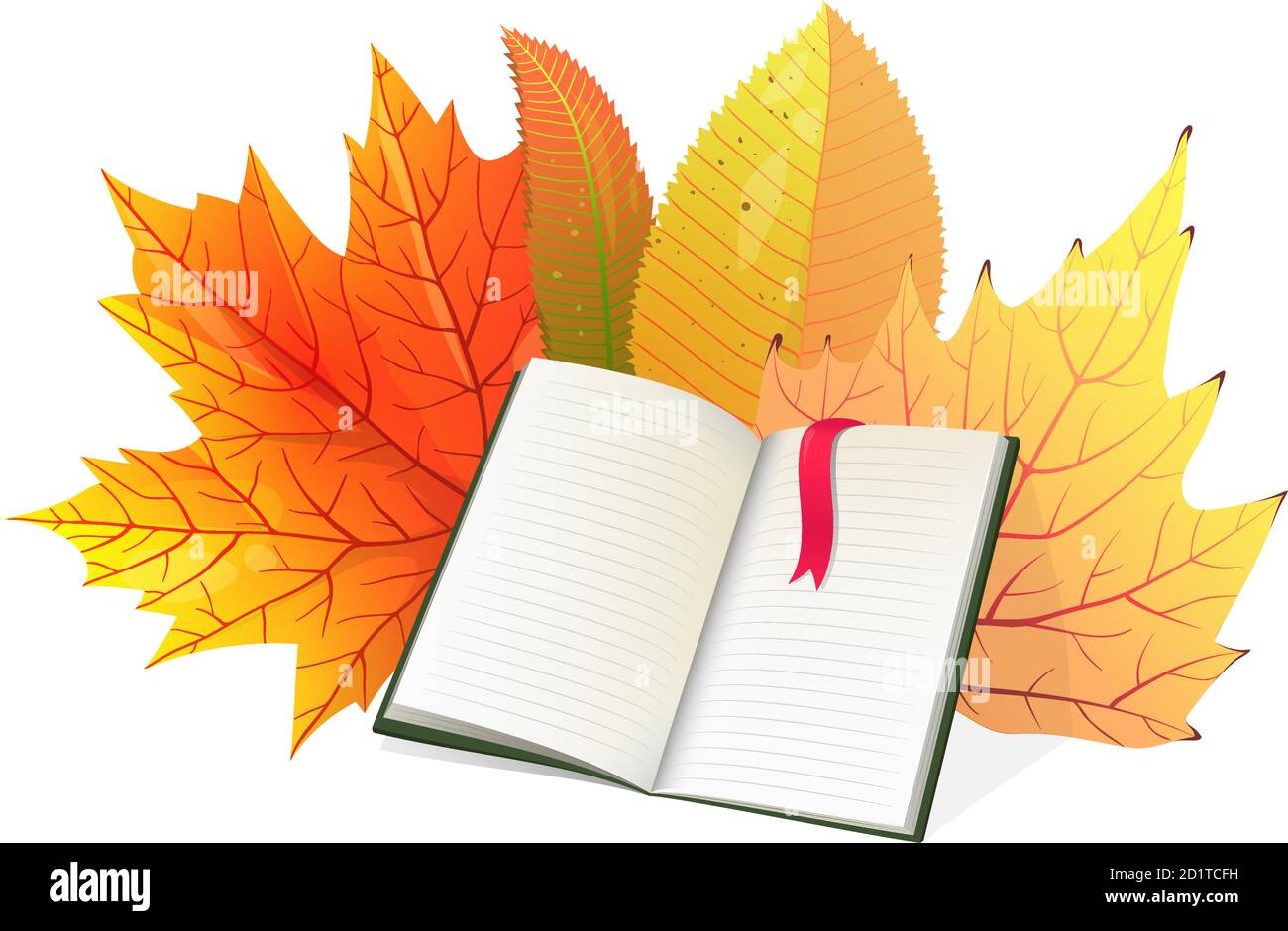 Open book empty leaves Stock Vector Images - Alamy