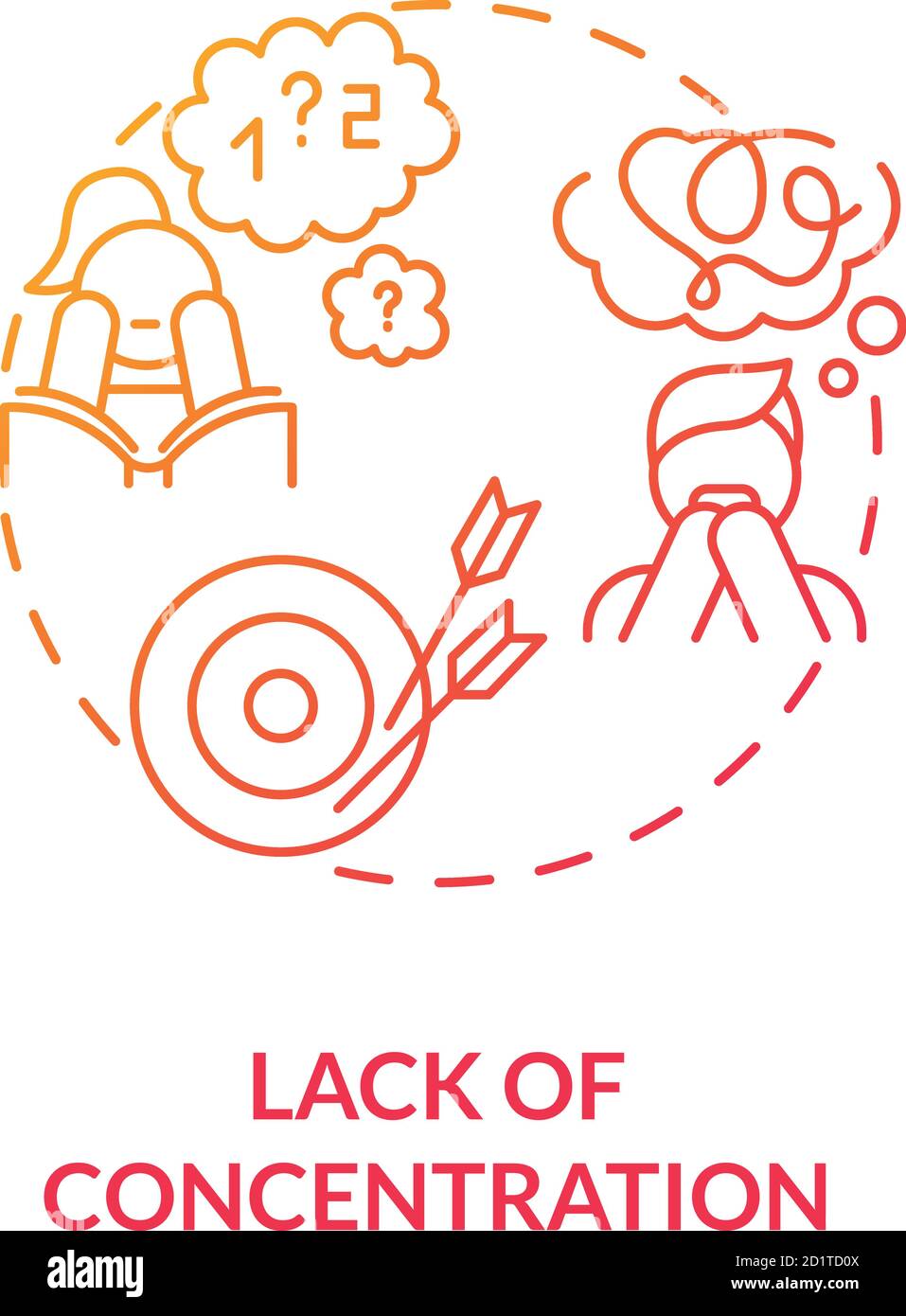 Concentration loss concept icon Stock Vector Image & Art - Alamy