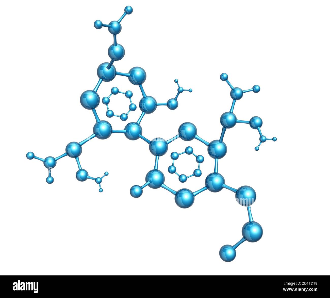 Models of abstract molecular structure. Isolated on white background ...