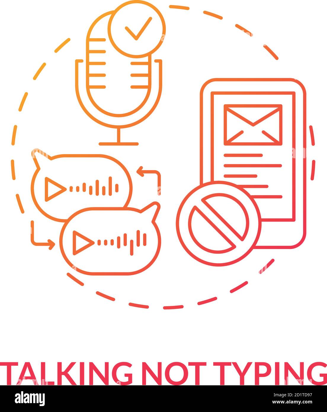 Talking not typing concept icon Stock Vector Image & Art - Alamy