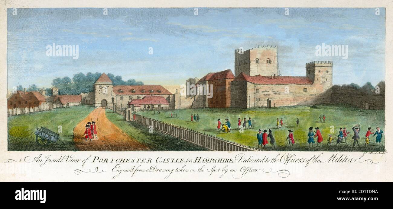 PORTCHESTER CASTLE, Hampshire. "An inside view of Portchester Castle in ...