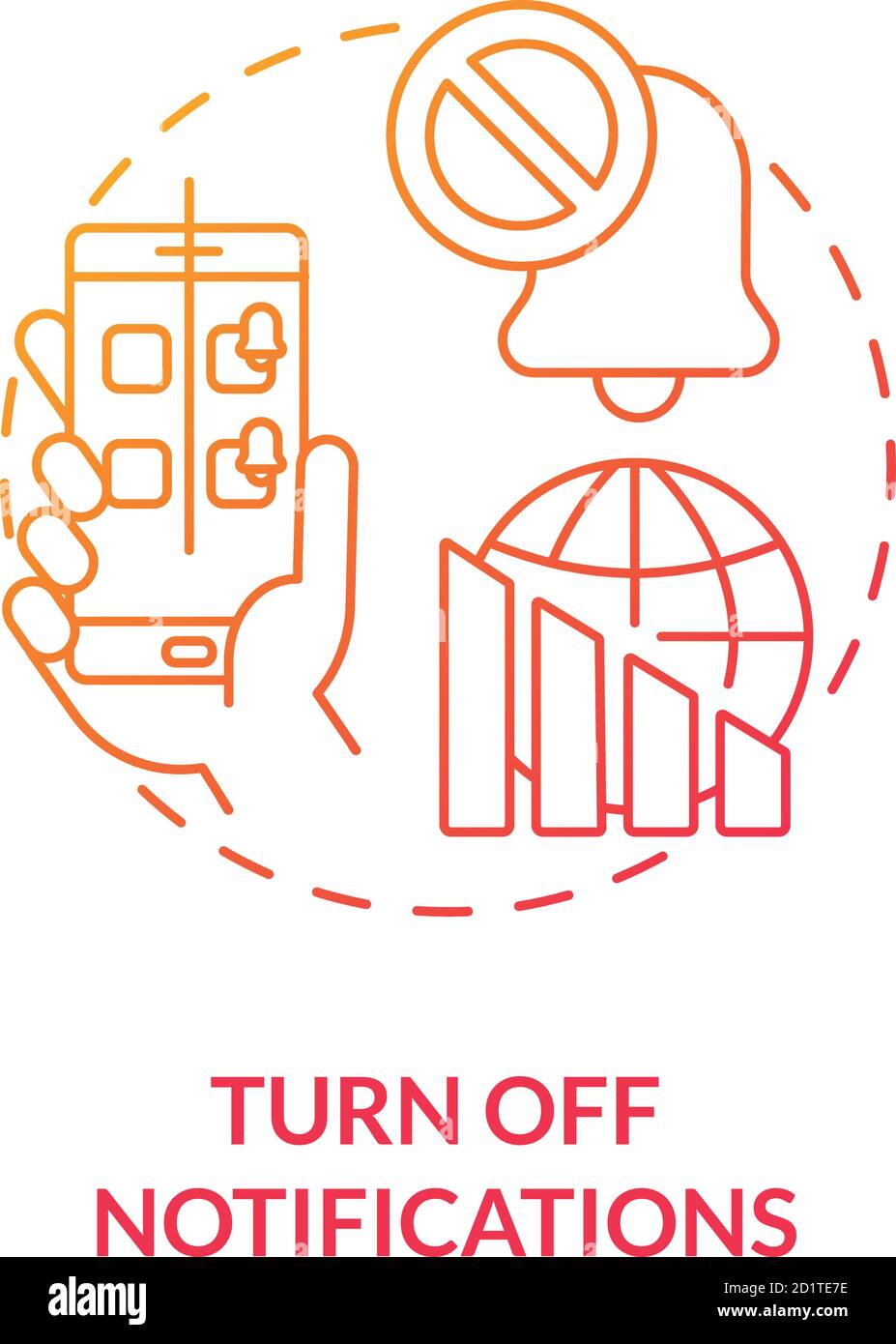 Turn off notifications concept icon Stock Vector Image & Art - Alamy