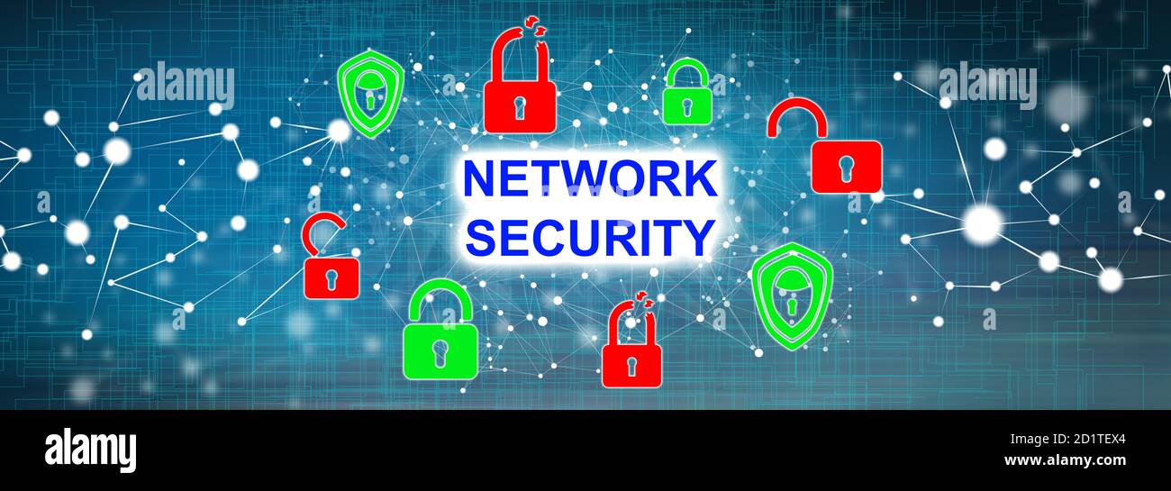 Illustration of a network security concept Stock Photo - Alamy