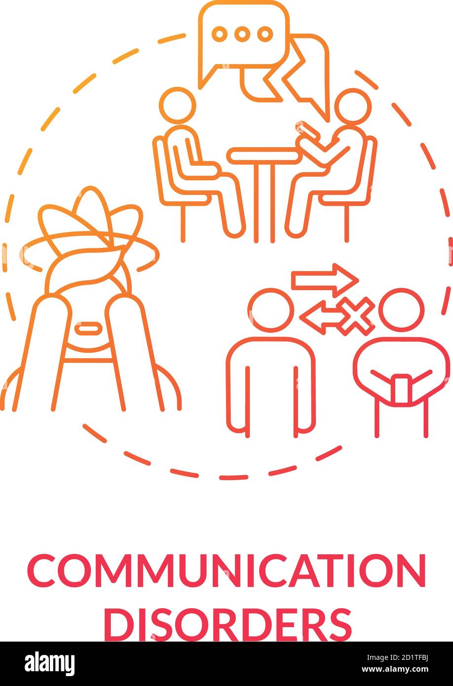 Communication disorders concept icon Stock Vector Image & Art - Alamy