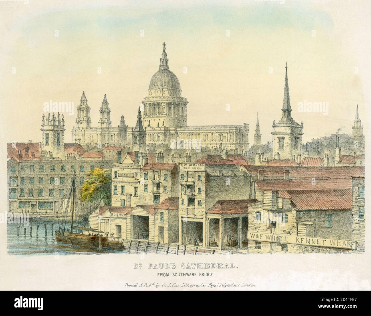 ST PAUL'S CATHEDRAL, St Paul's Churchyard, City of London. View from ...