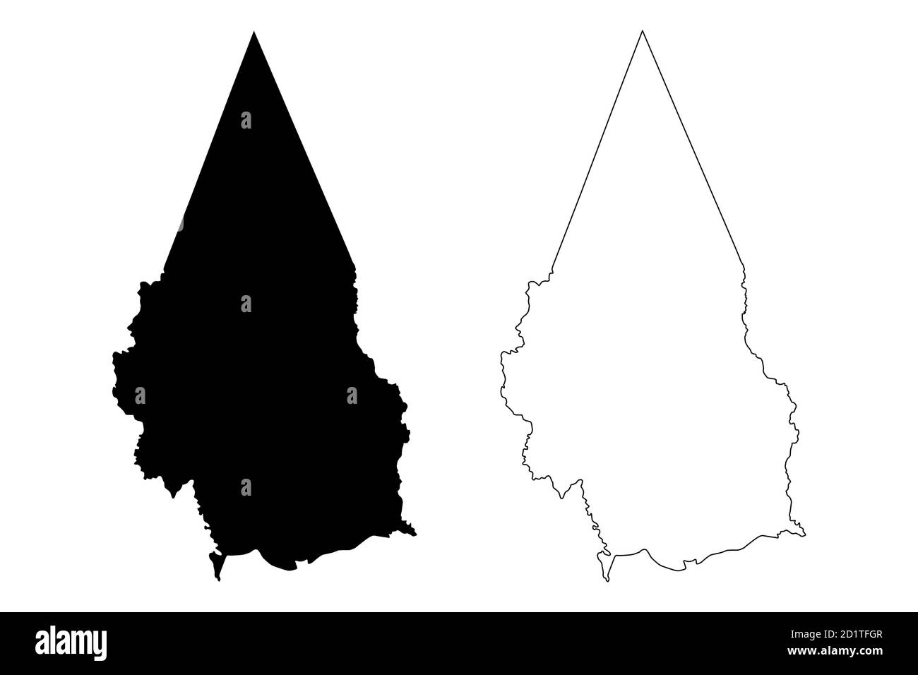 Kirinyaga County (Republic of Kenya, Central Province) map vector ...