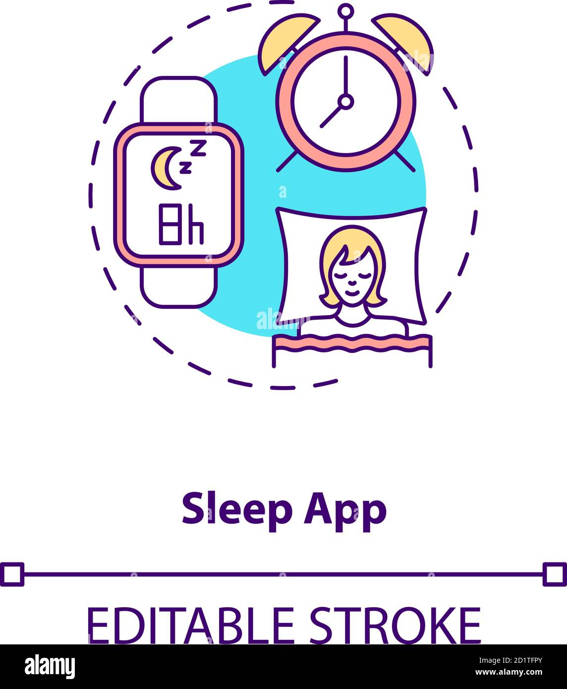 Sleep app concept icon Stock Vector Image & Art - Alamy