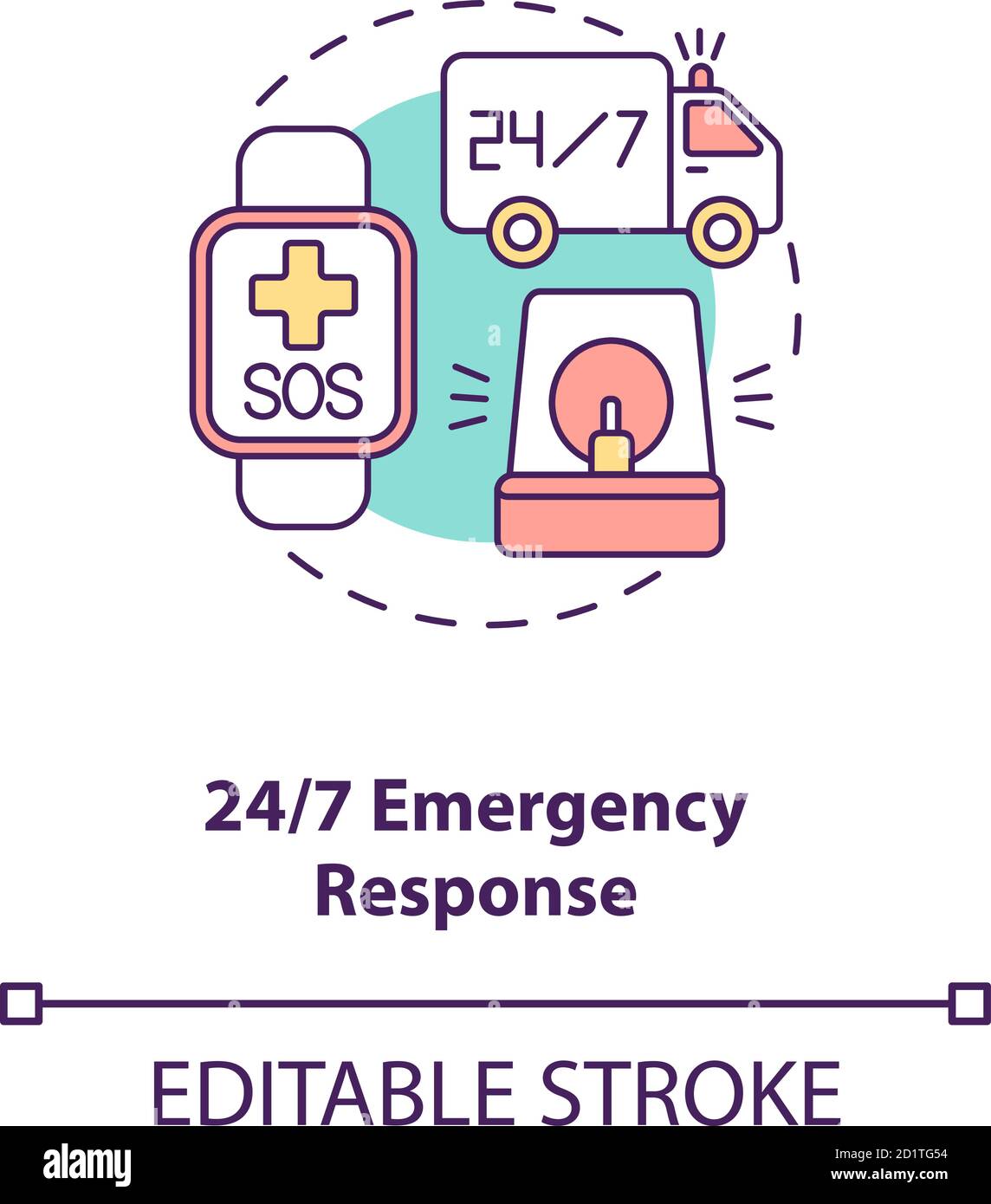 24 7 ambulance Stock Vector Images - Alamy