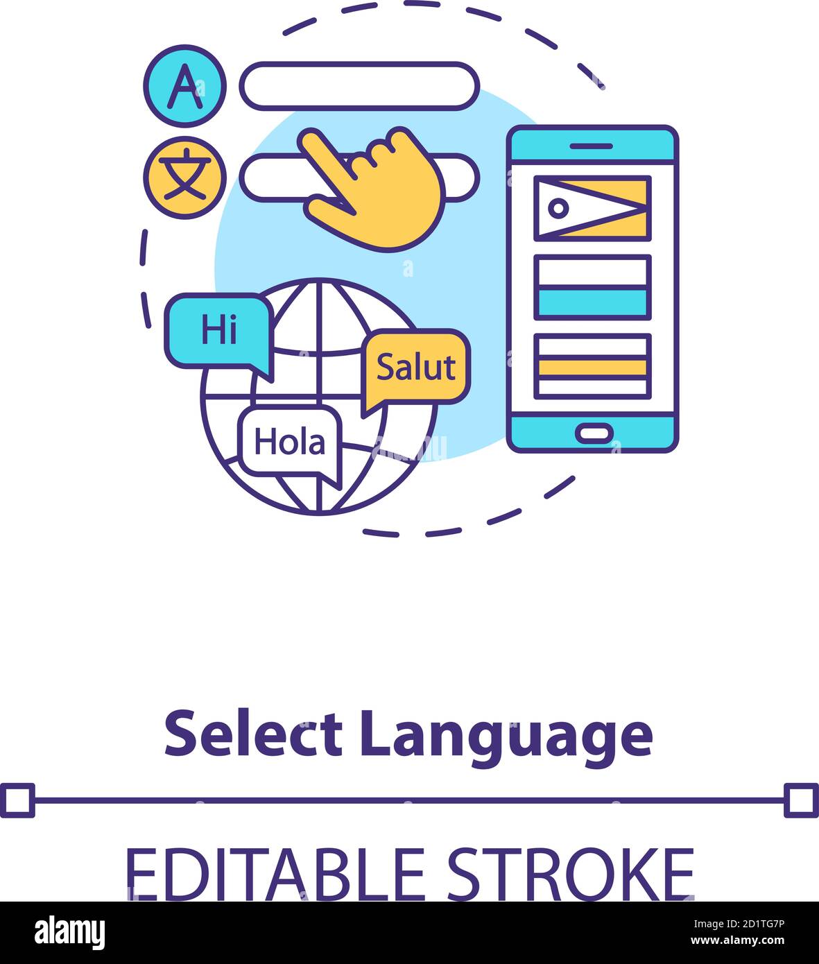 Select language concept icon Stock Vector Image & Art - Alamy