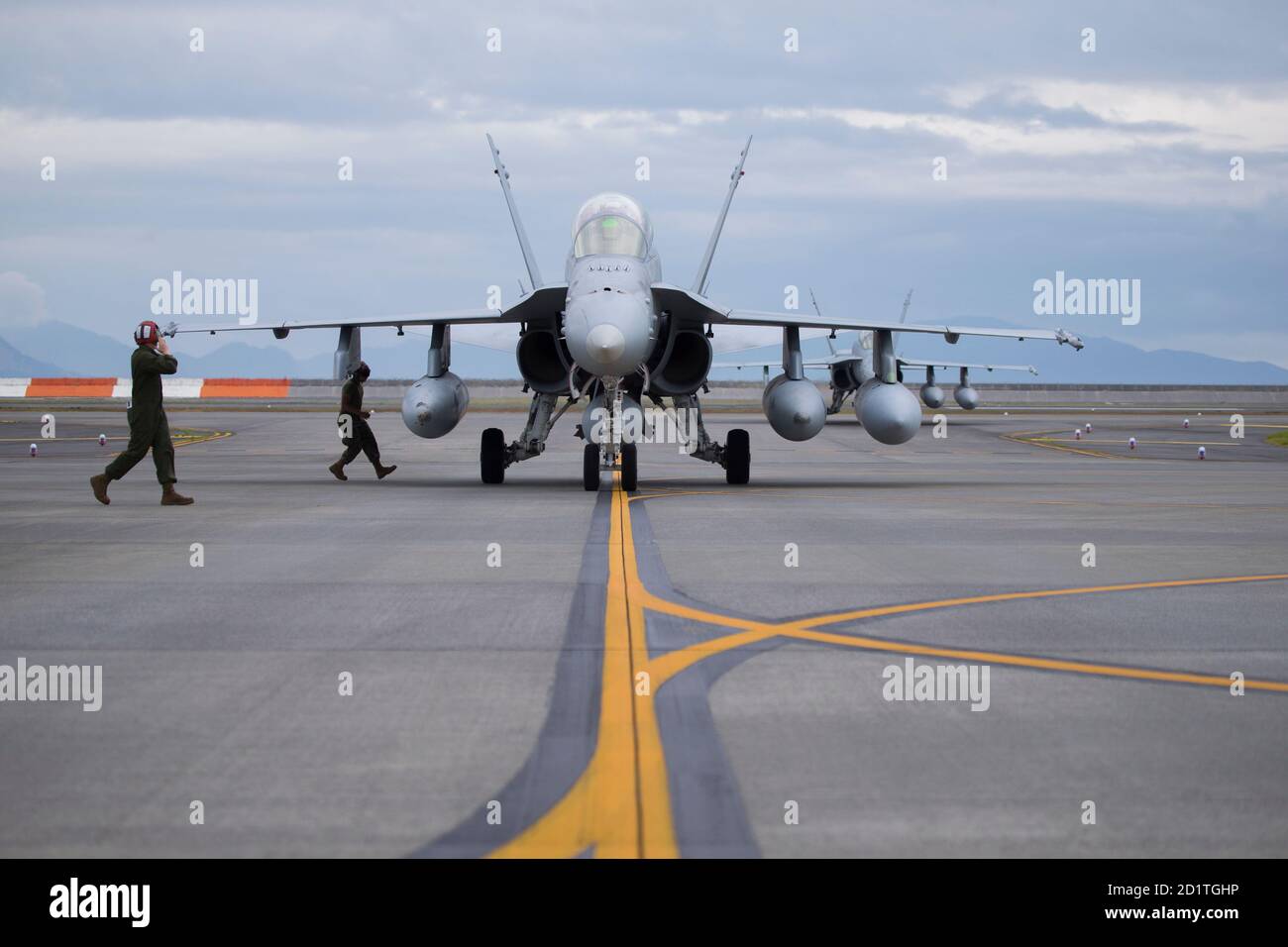 A U.S. Marine Corps F/A-18D Hornet with Marine All Weather Fighter ...