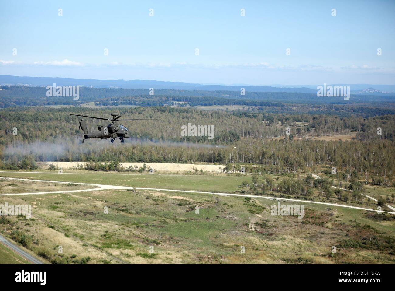 An AH64 Apache Gunship assigned to 5th Battalion, 101st Combat Aviation ...