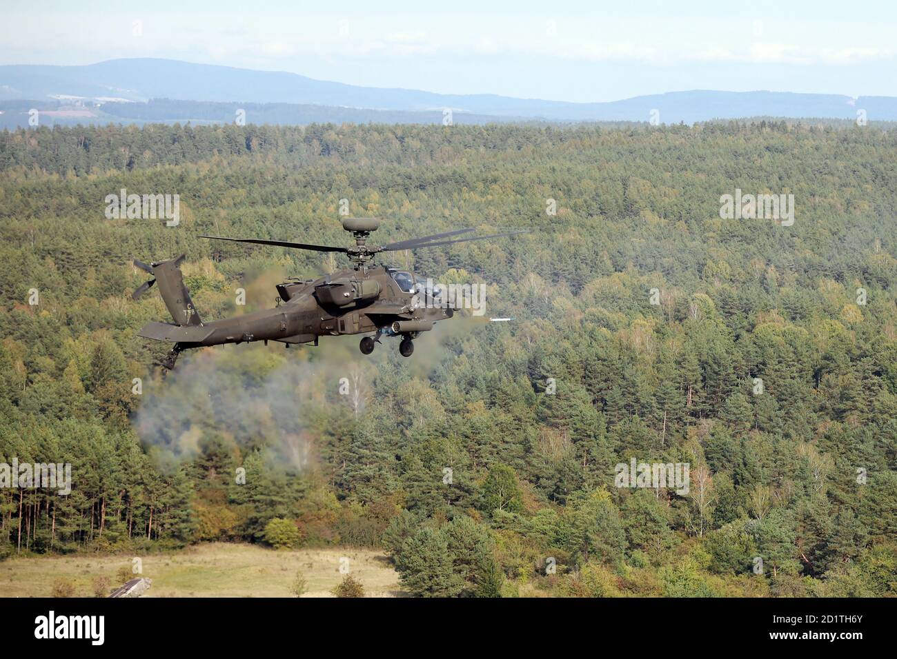 An AH64 Apache Gunship assigned to 5th Battalion, 101st Combat Aviation ...