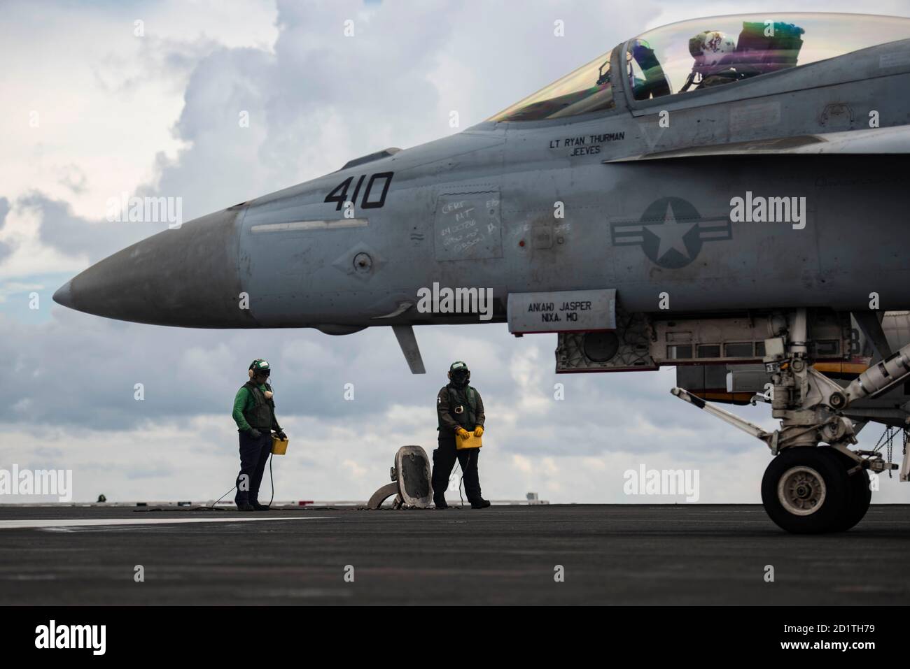 An F/A-18E Super Hornet, attached to the Dambusters of Strike Fighter ...
