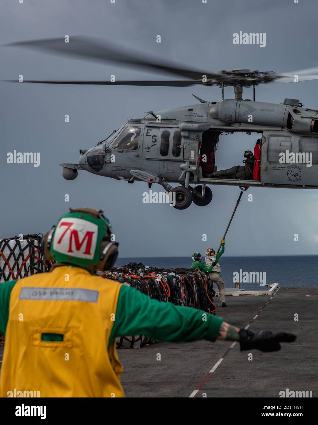 Capt. Matthew Ventimiglia, right, executive officer of the Navy’s only ...