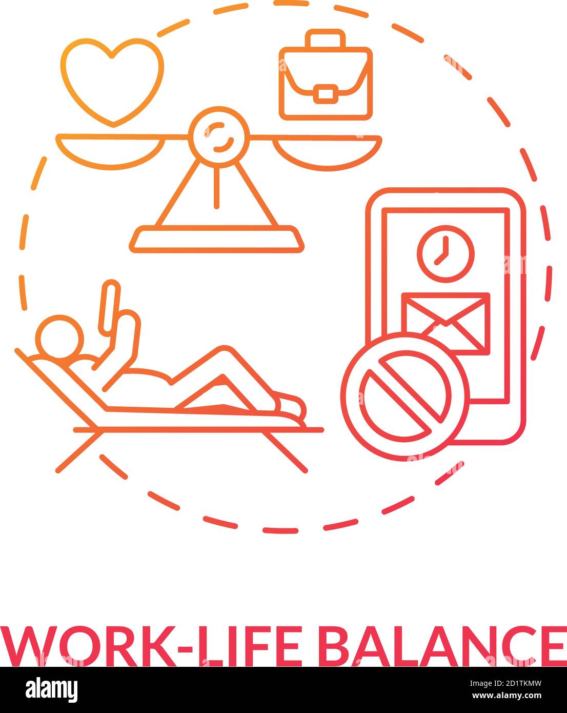 Work-life balance concept icon Stock Vector Image & Art - Alamy