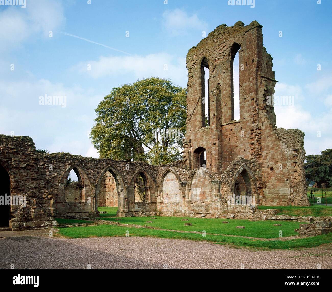 CROXDEN ABBEY, Staffordshire. View of the South transept and the ...