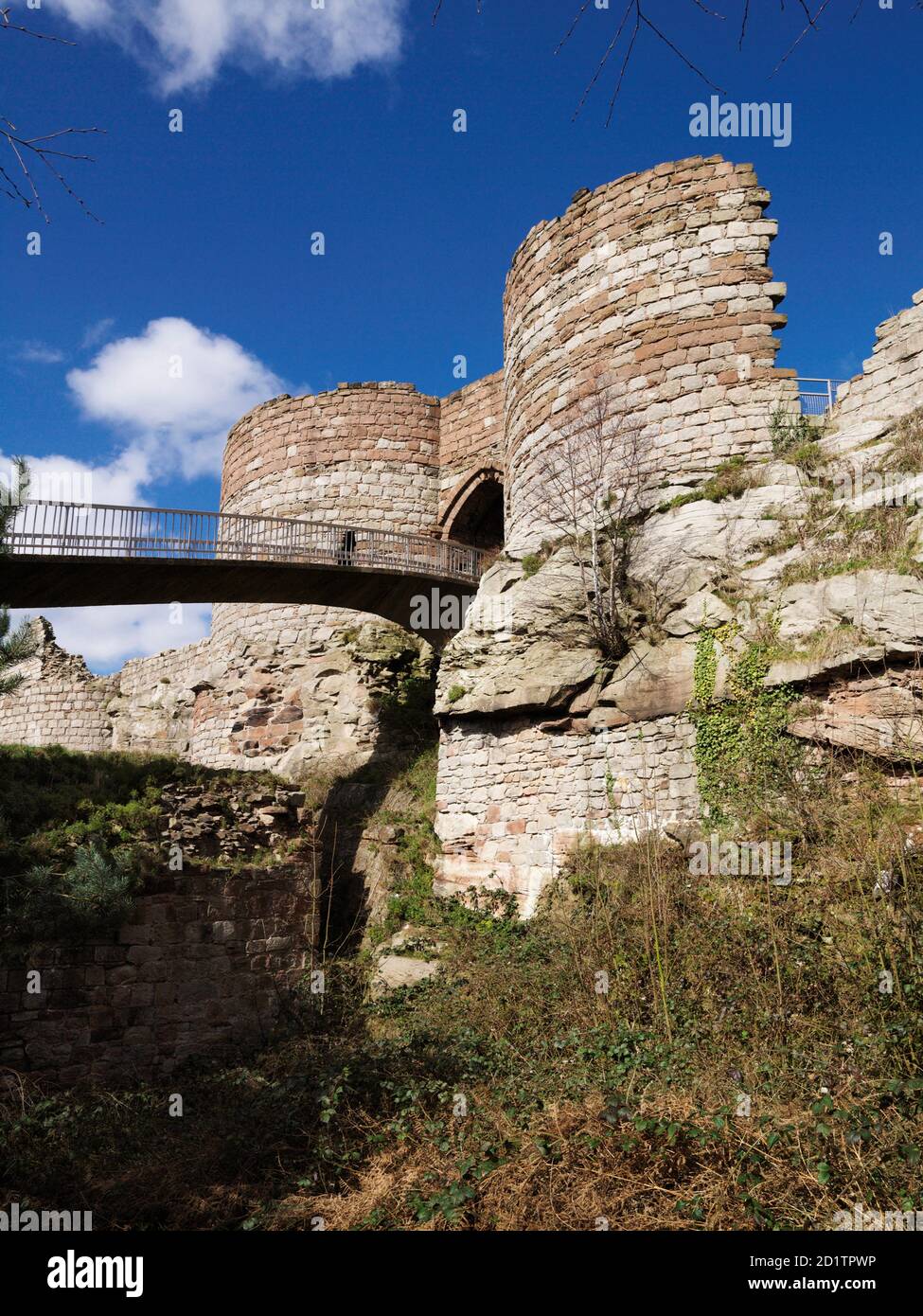 BEESTON CASTLE, Cheshire. View of the entrance to the Inner Bailey ...