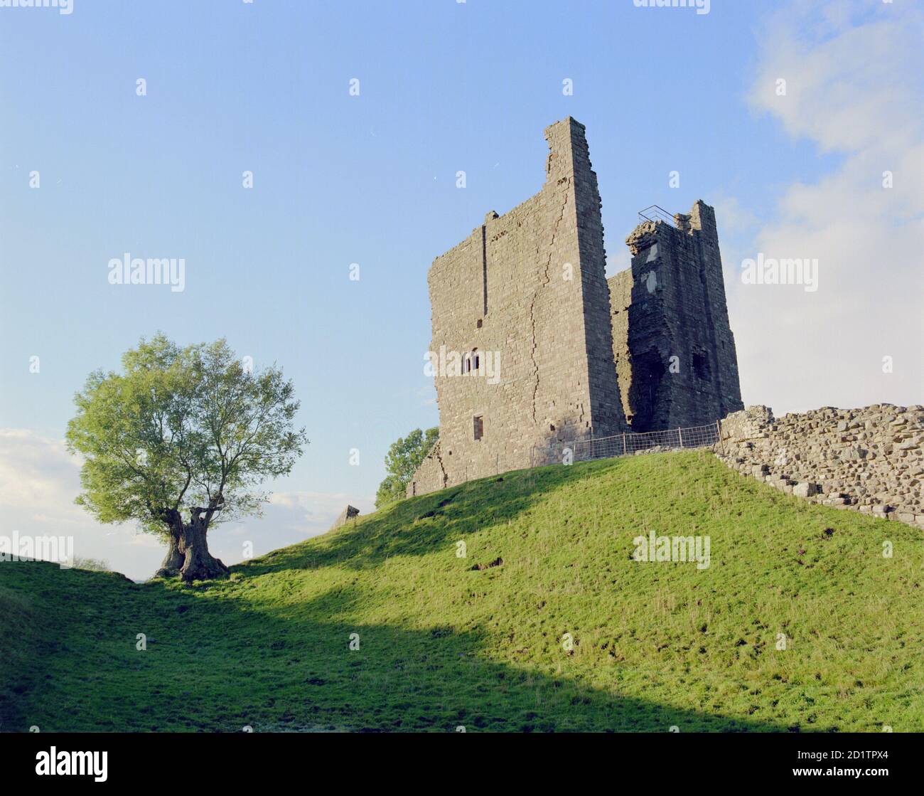 BROUGH CASTLE, Cumbria. Exterior view from the south east Stock Photo ...