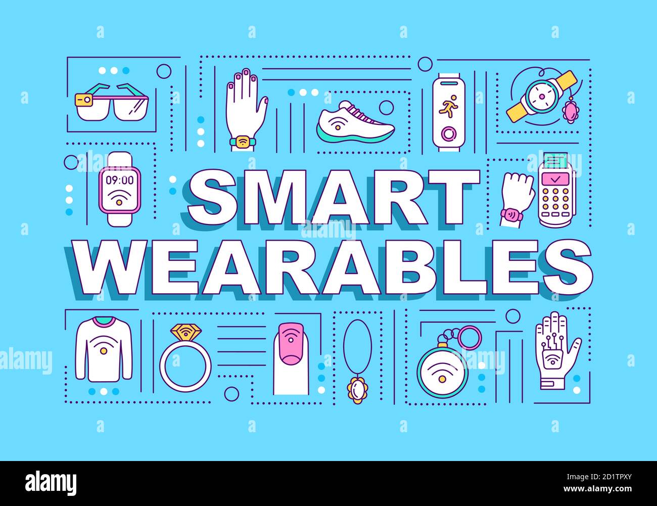 Smart wearables word concepts banner Stock Vector Image & Art - Alamy