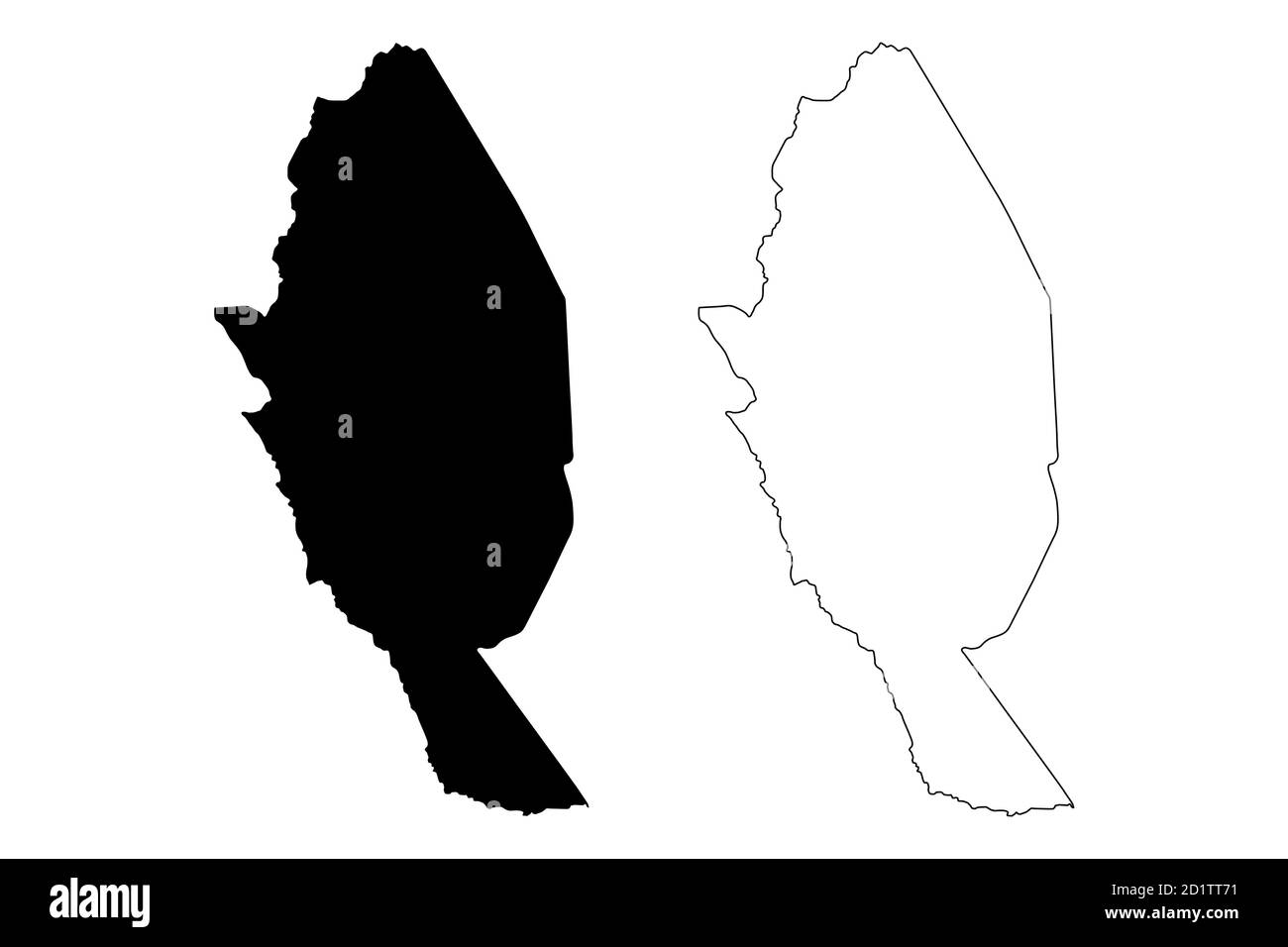 Kitui County (Republic of Kenya, Eastern Province) map vector ...