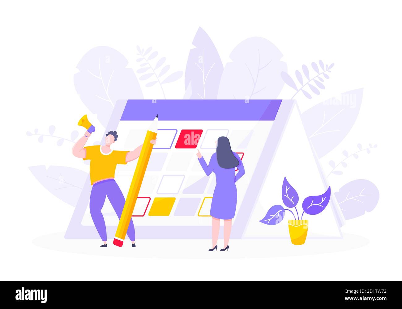 Calendar planning schedule business concept vector illustration Stock ...