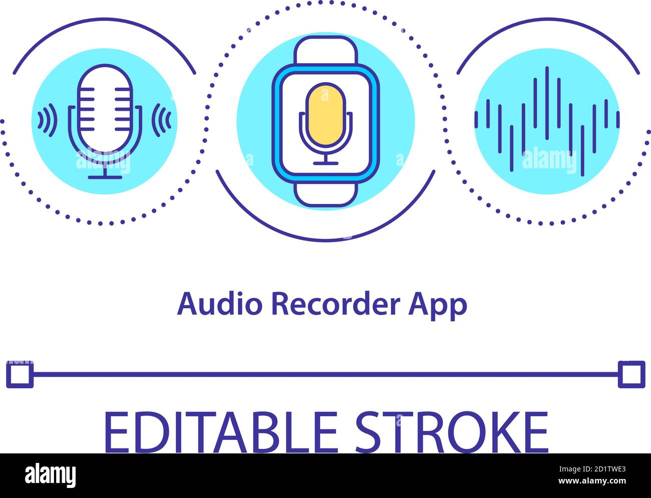 Audio record app concept icon Stock Vector Image & Art - Alamy