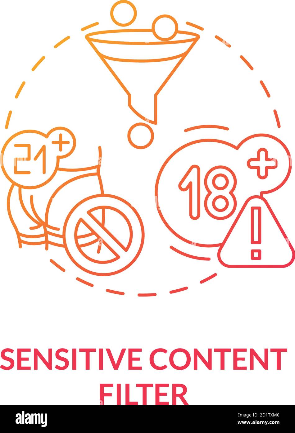 Sensitive content filter concept icon Stock Vector Image & Art - Alamy