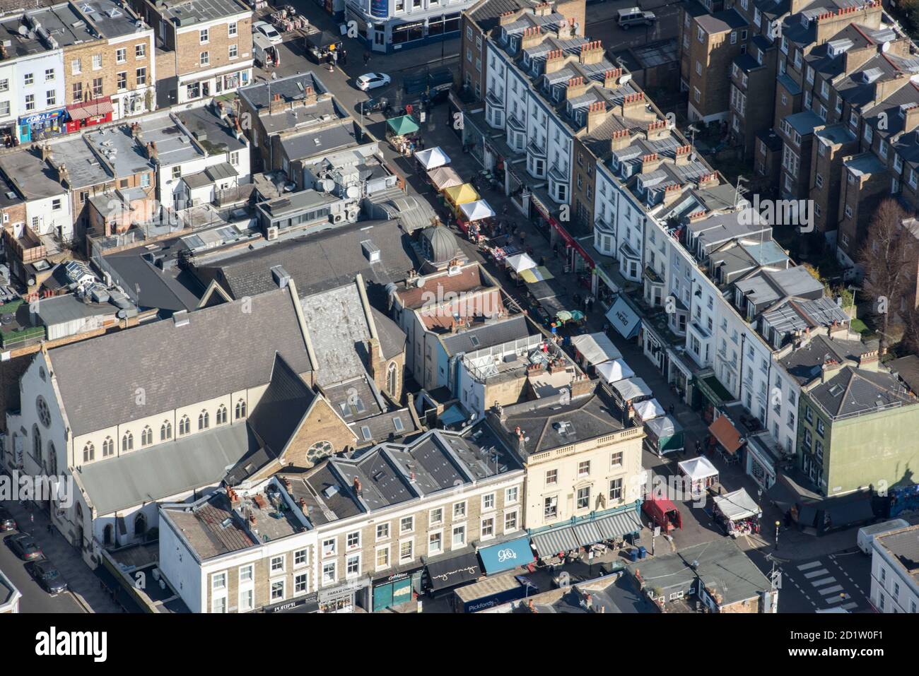 Portobello london aerial hi-res stock photography and images - Alamy