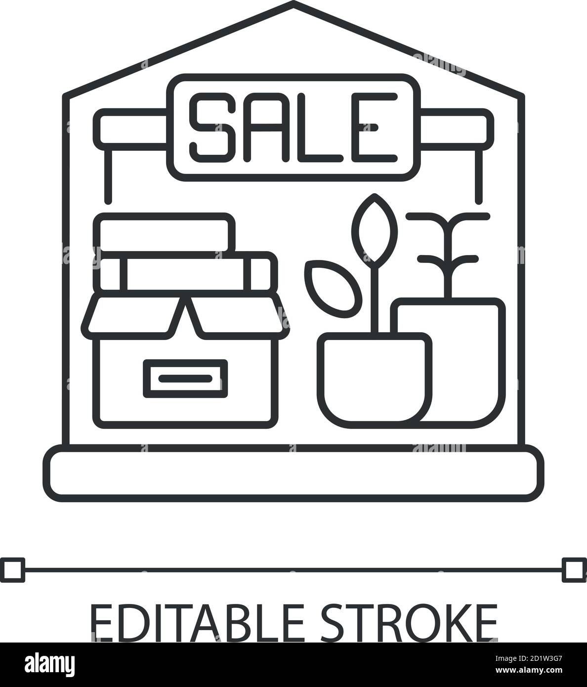 Garage sale pixel perfect linear icon Stock Vector Image & Art - Alamy