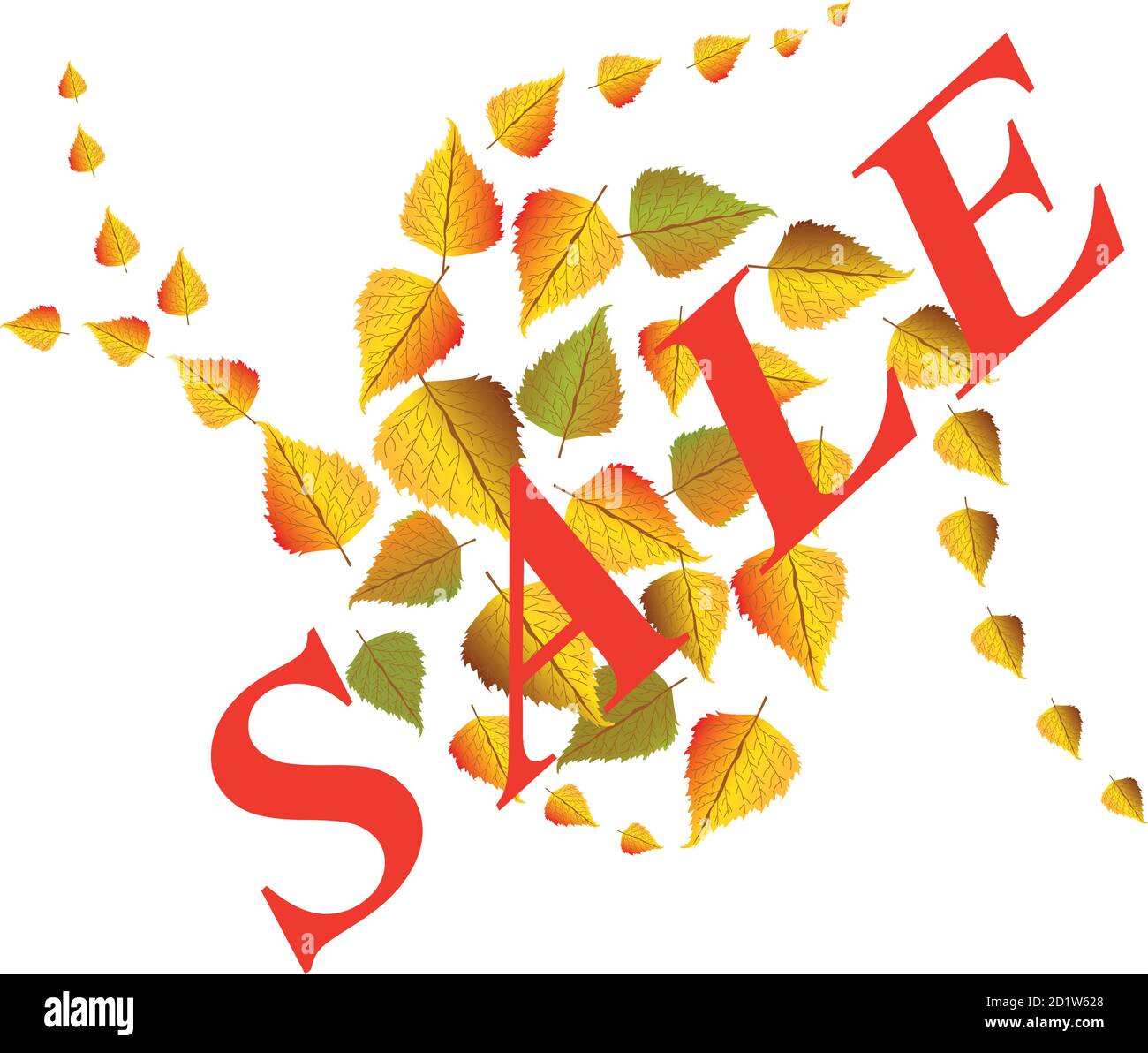 Autumn set of icons. The leaves are already falling. A collection of ...