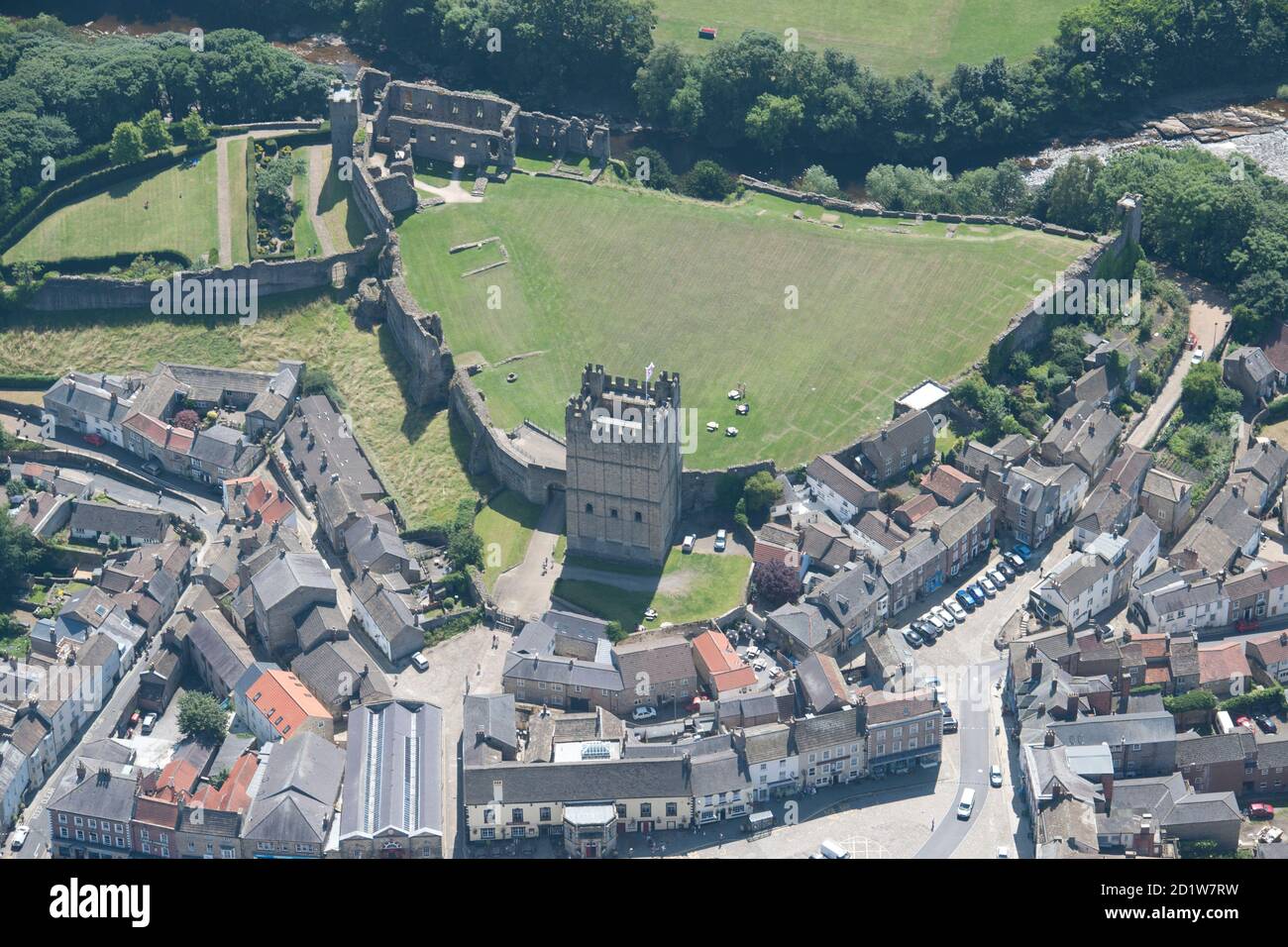 The standing remains of Richmond Castle, Richmond, North Yorkshire ...